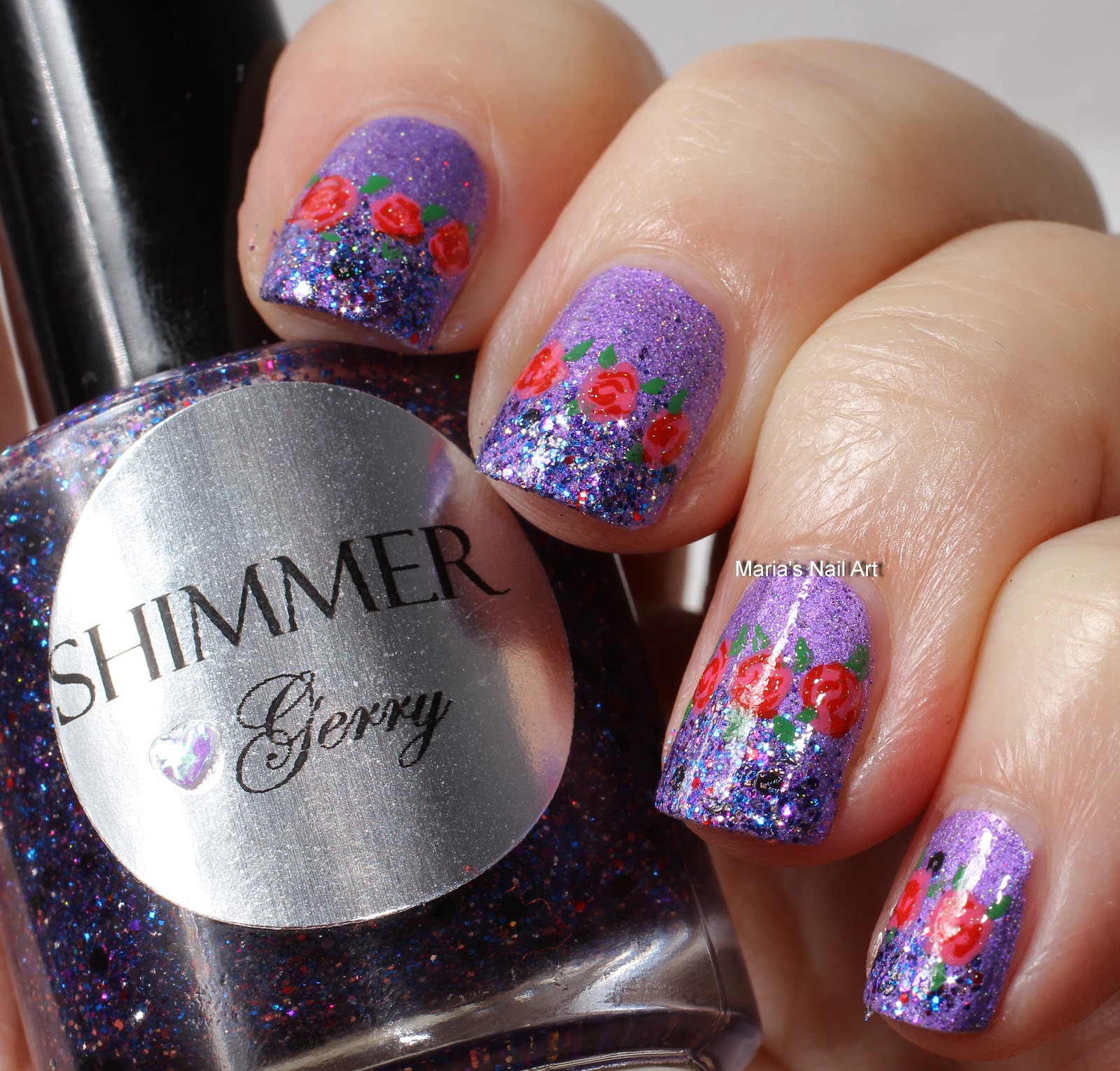 Marias Nail Art and Polish Blog: Roses on indie's - Artsy Wednesday
