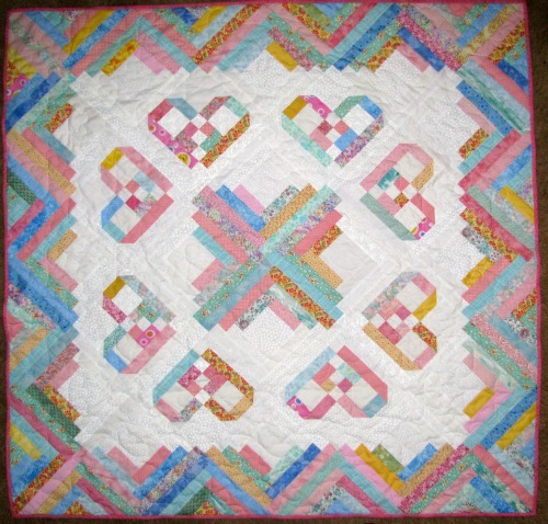 Louisa Quilts: Log Cabin Hearts Quilt