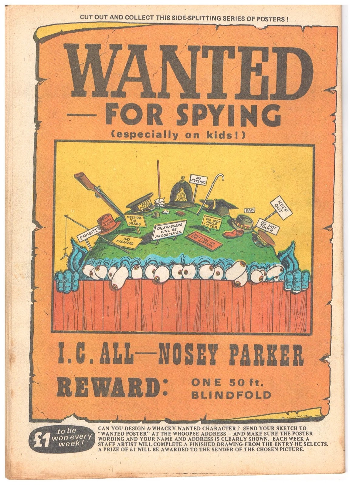 Peter Gray's Comics and Art: Ken Reid's Wanted posters-Whoopee!! Thanks ...