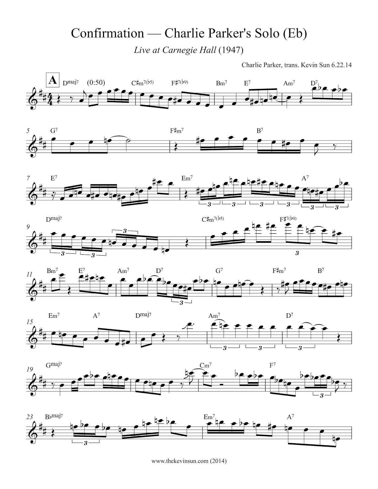 Charlie Parker on "Confirmation"