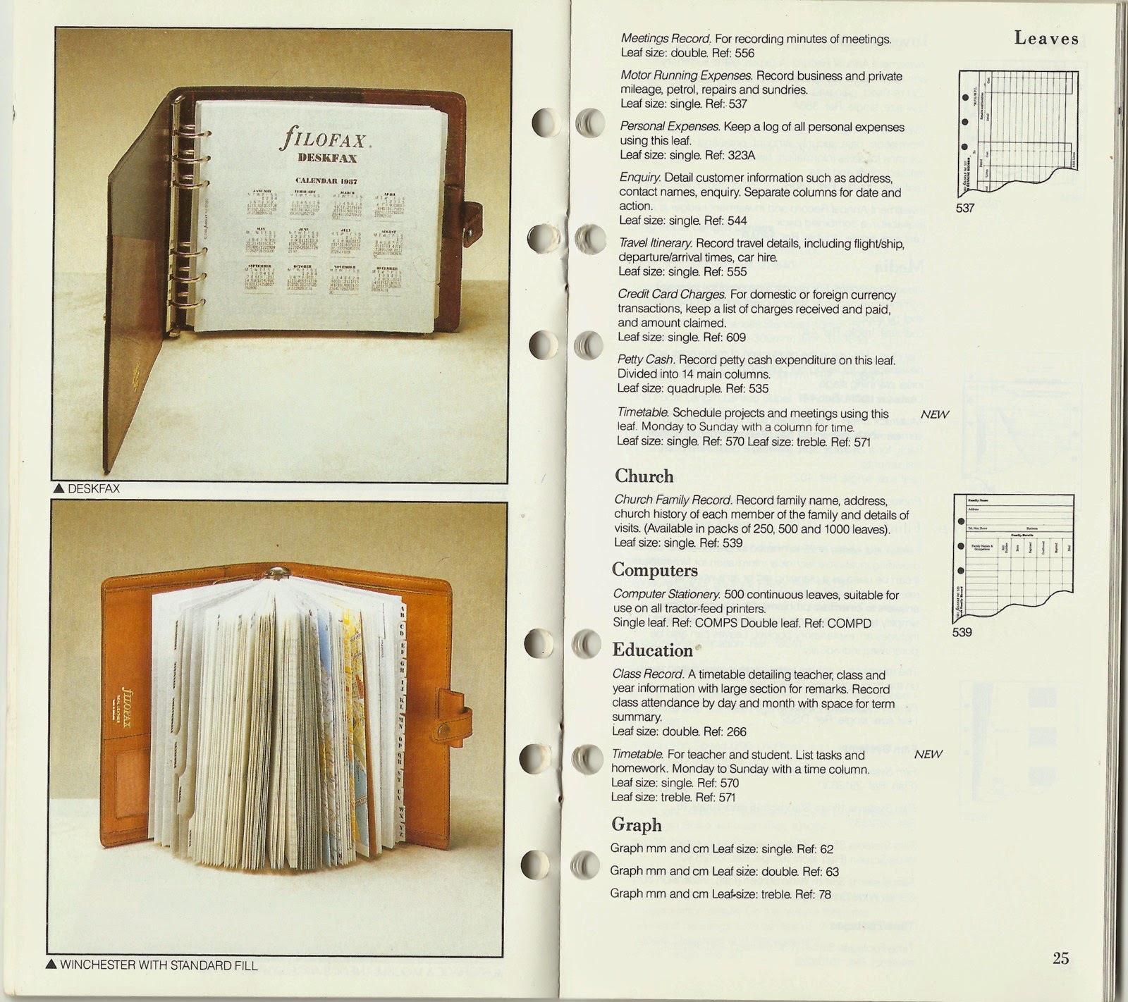 Philofaxy: Filofax 1987 Catalogue