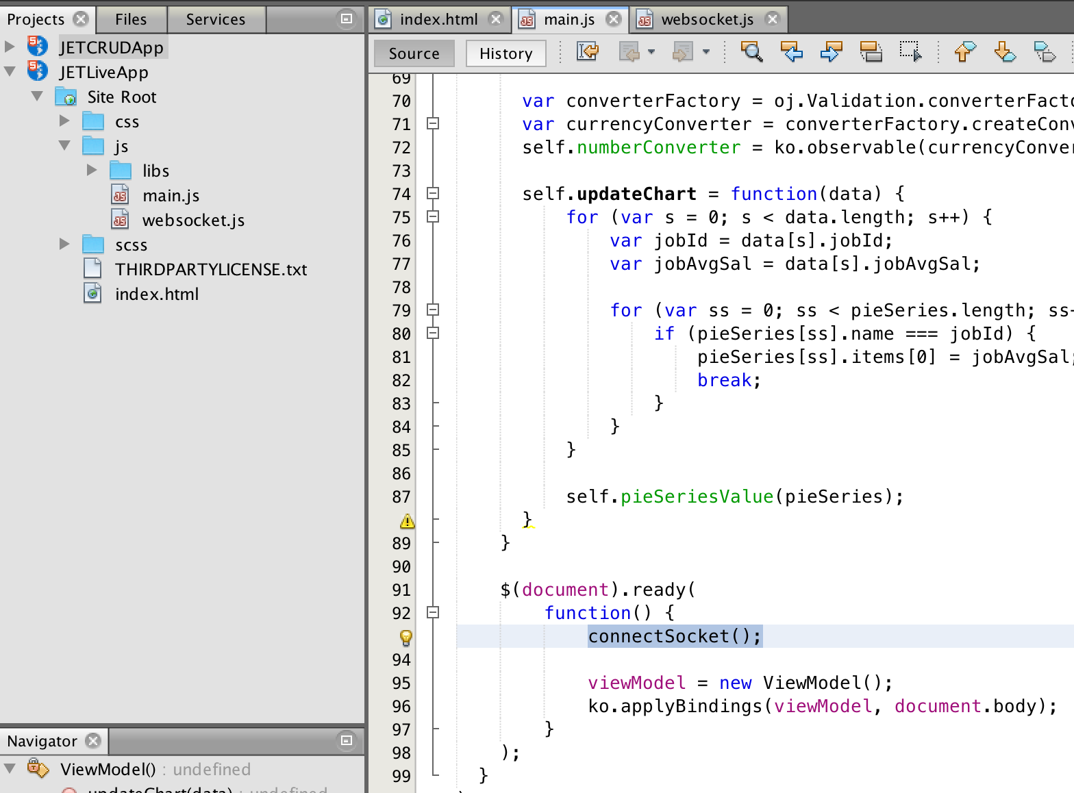 Andrej Baranovskij Blog: Oracle JET and WebSocket Integration for Live Data
