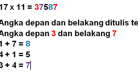 Cara Mudah Perkalian 11 (Sebelas)