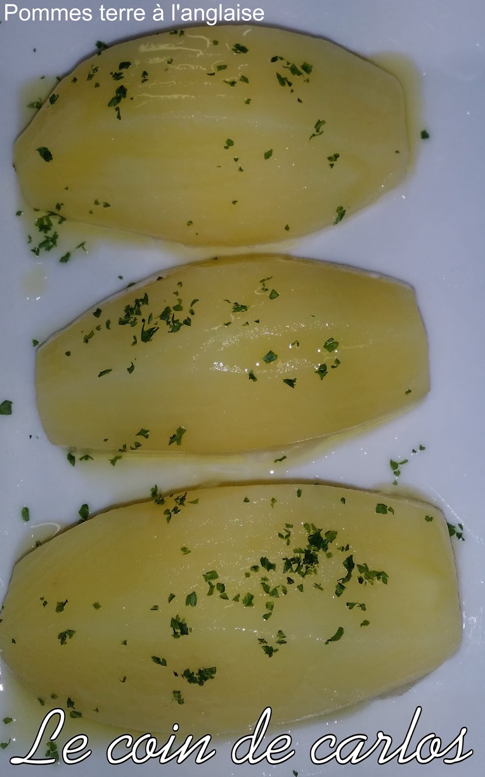 Le coin de Carlos: Pommes terre à l'anglaise