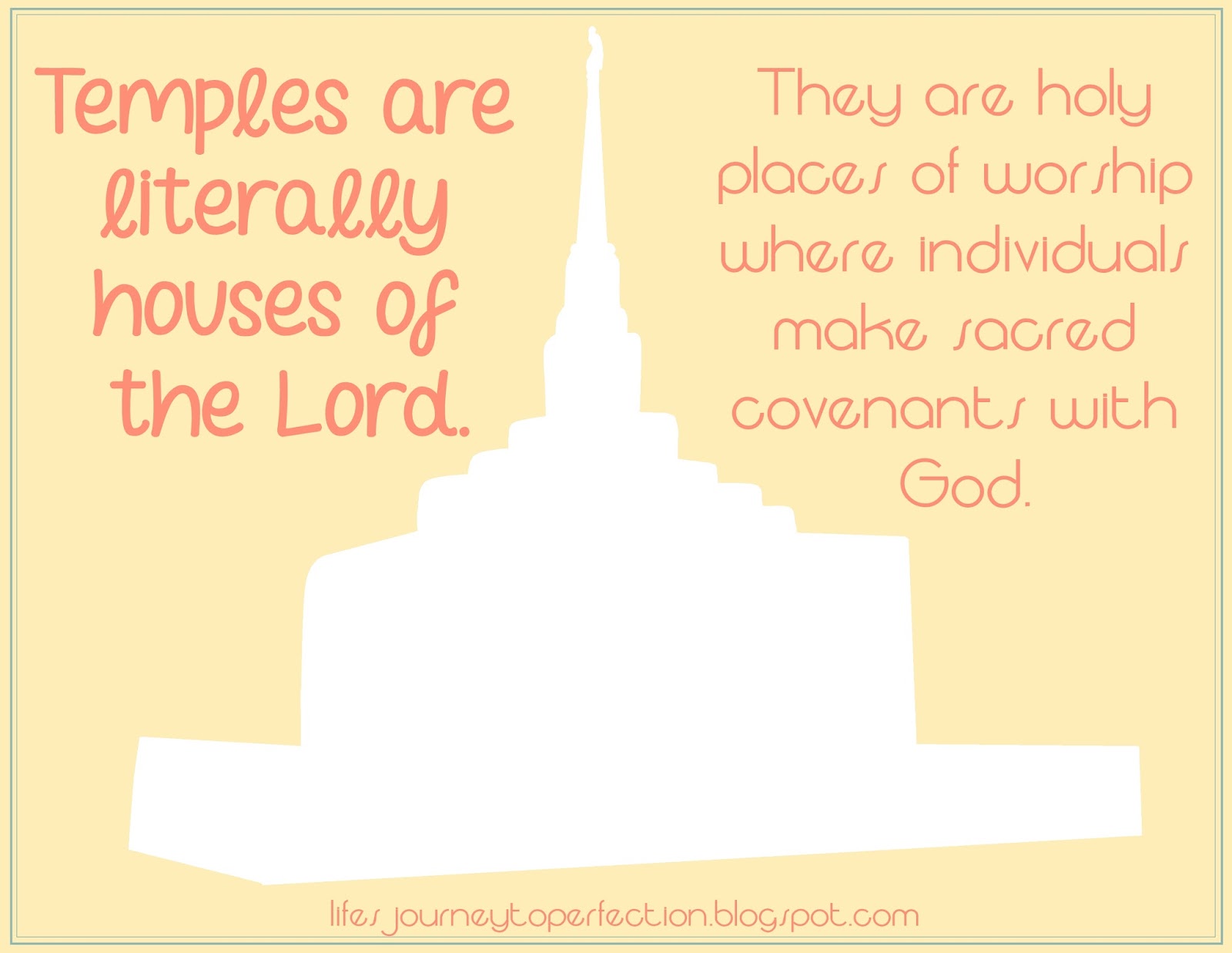 Life's Journey To Perfection: 10 Family Home Evenings All About the Temple