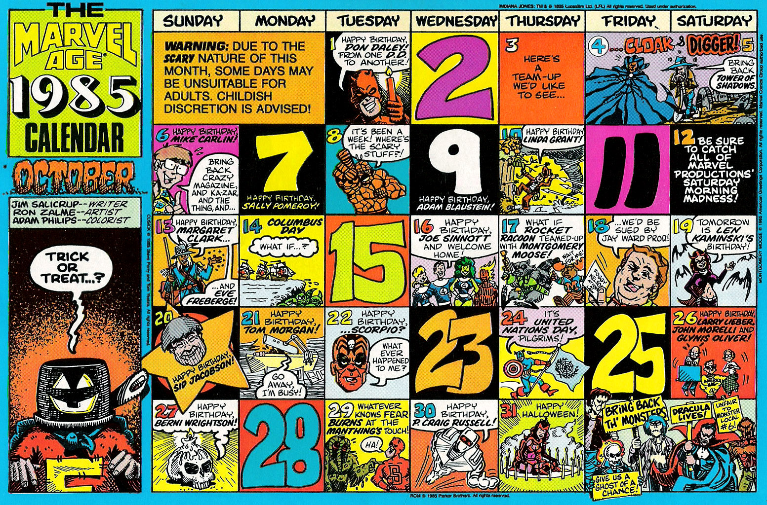 Marvel Comics of the 1980s: Happy October!