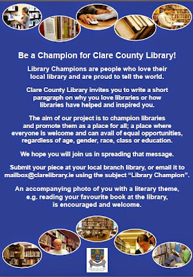 Clare County Library Blog: Be a Champion for Clare County Library!