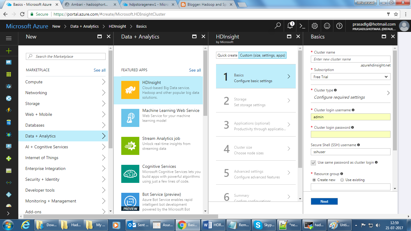 Hadoop and Spark by Leela Prasad: Hadoop cluster creation in Microsoft ...