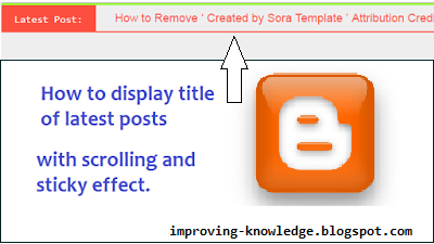How to display title of latest posts with auto scrolling and sticky ...