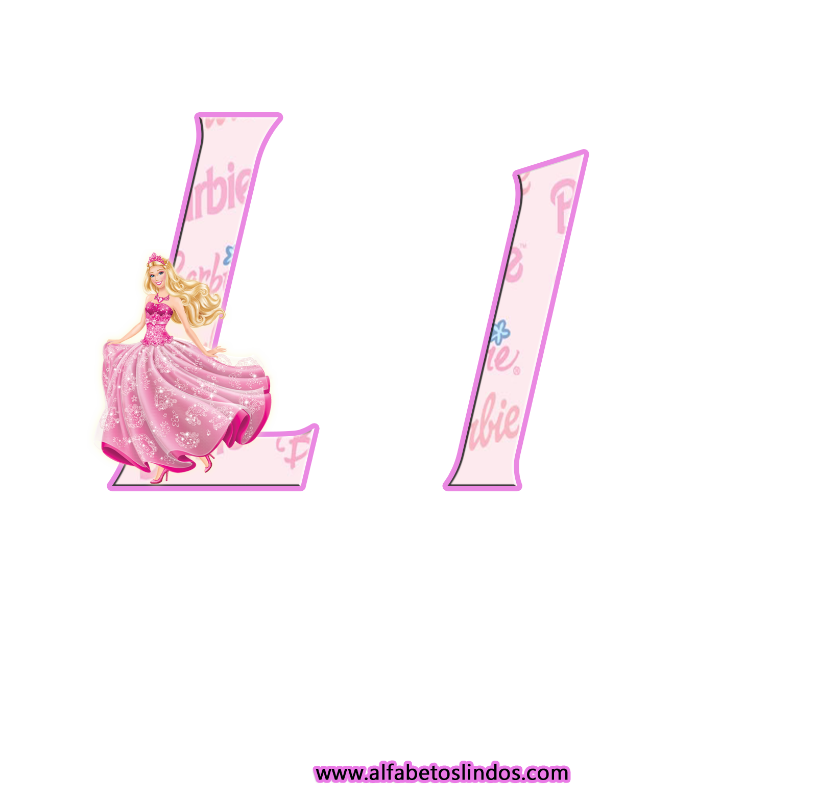 Precioso Alfabeto de Barbie Princesa. - Oh my Alfabetos!
