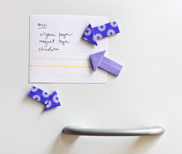 Origami arrow magnets and tacks | How About Orange