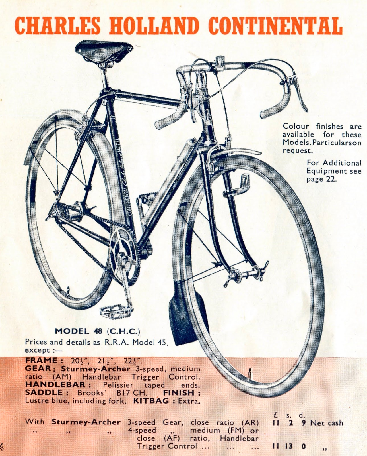 ON THE DROPS: Raleigh Charles Holland Continental 1938-1942
