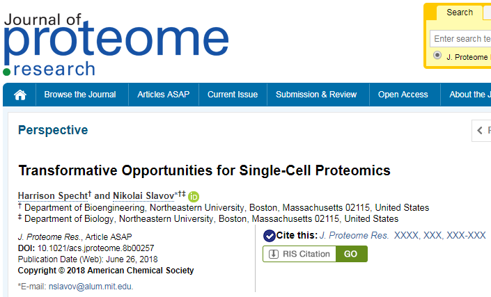News in Proteomics Research: Single cell proteomics > Single cell ... News in Proteomics Research: Single cell proteomics > Single cell ...