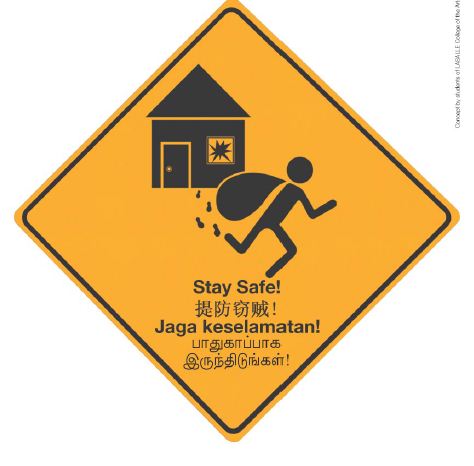 Together Let's fight Crime: Posters to make crime message by SPF