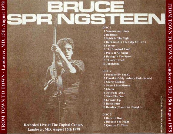 T.U.B.E.: Bruce Springsteen - 1978-08-15 - Largo, MD (SBD/FLAC)