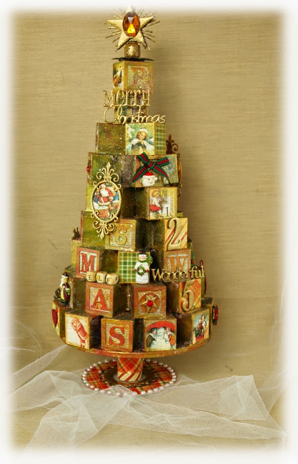 Imaginarium Designs: Wooden block Christmas Tree and Layout by Sue Smyth