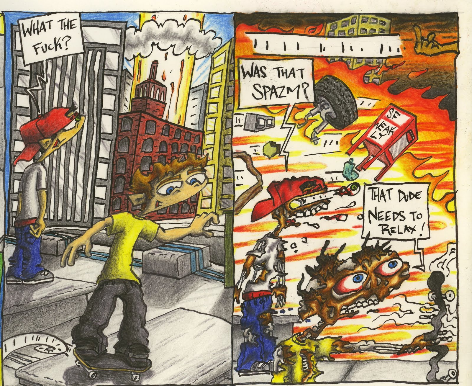 SPAZM COMICS: Spazm in San Francisco parts 1 and 2