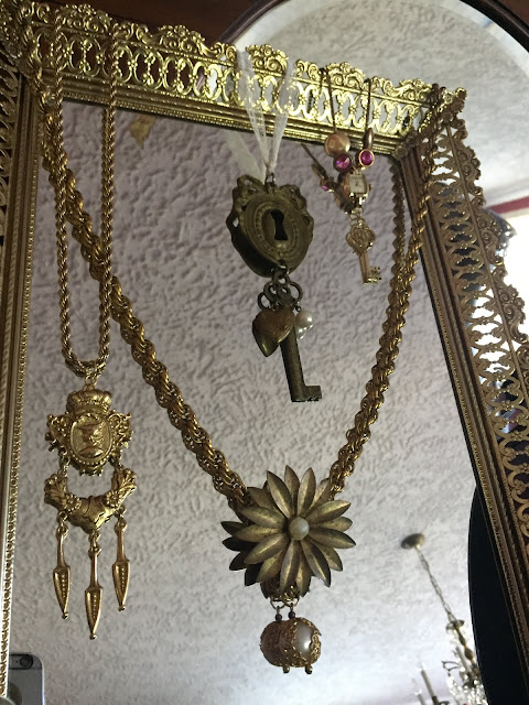 saltbox treasures: Busy repurposing some old jewelry . . . and setting ...