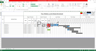 Two Weeks Look Ahead Schedule - ENGINEERING MANAGEMENT