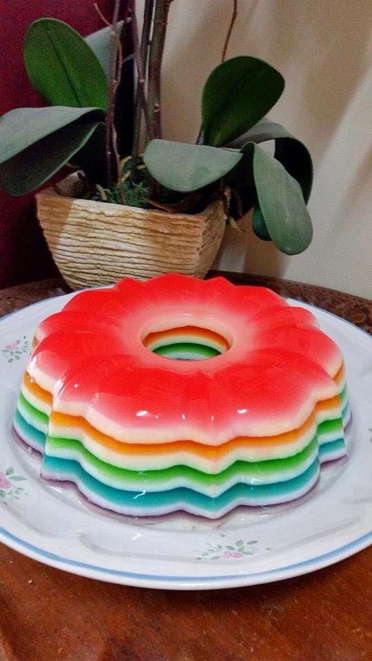 Rainbow jelly by Enny Yap | Baking's Corner WorkShop
