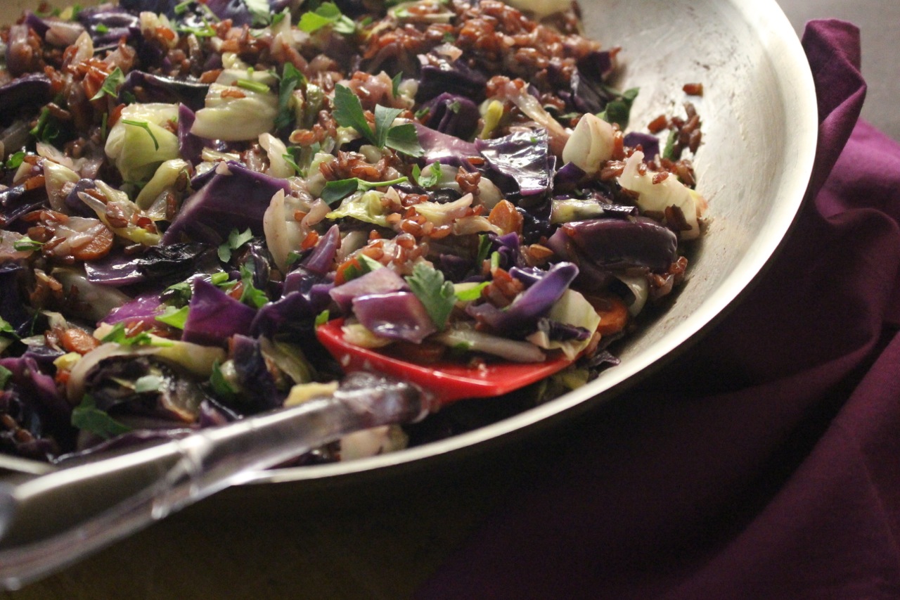 Cuisine Ici: Rainbow Cabbage and Rice