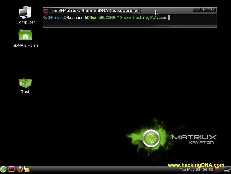 HackingDNA: Matriux Installation On hackingDNA
