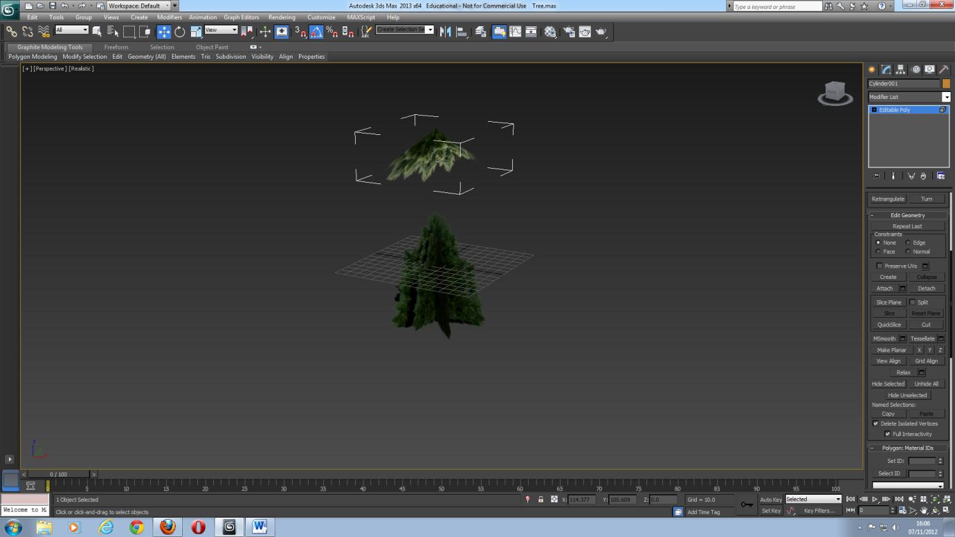 Design For Games FD- 3D Modelling: Tree- Using an Opacity Map