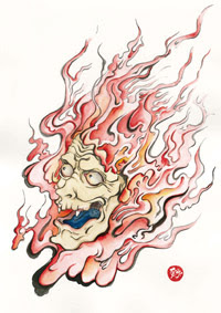 LA FRAGUA DE VULCANO: YOKAI JAPONES: "UBAGABI" (ANCIANA DE FUEGO)