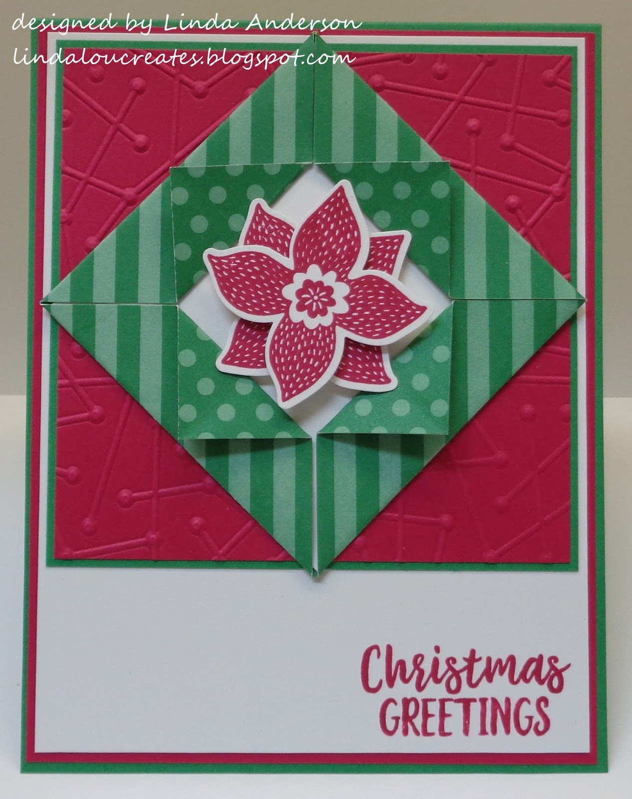Linda Lou Creates: Four Corner Fold Christmas Card