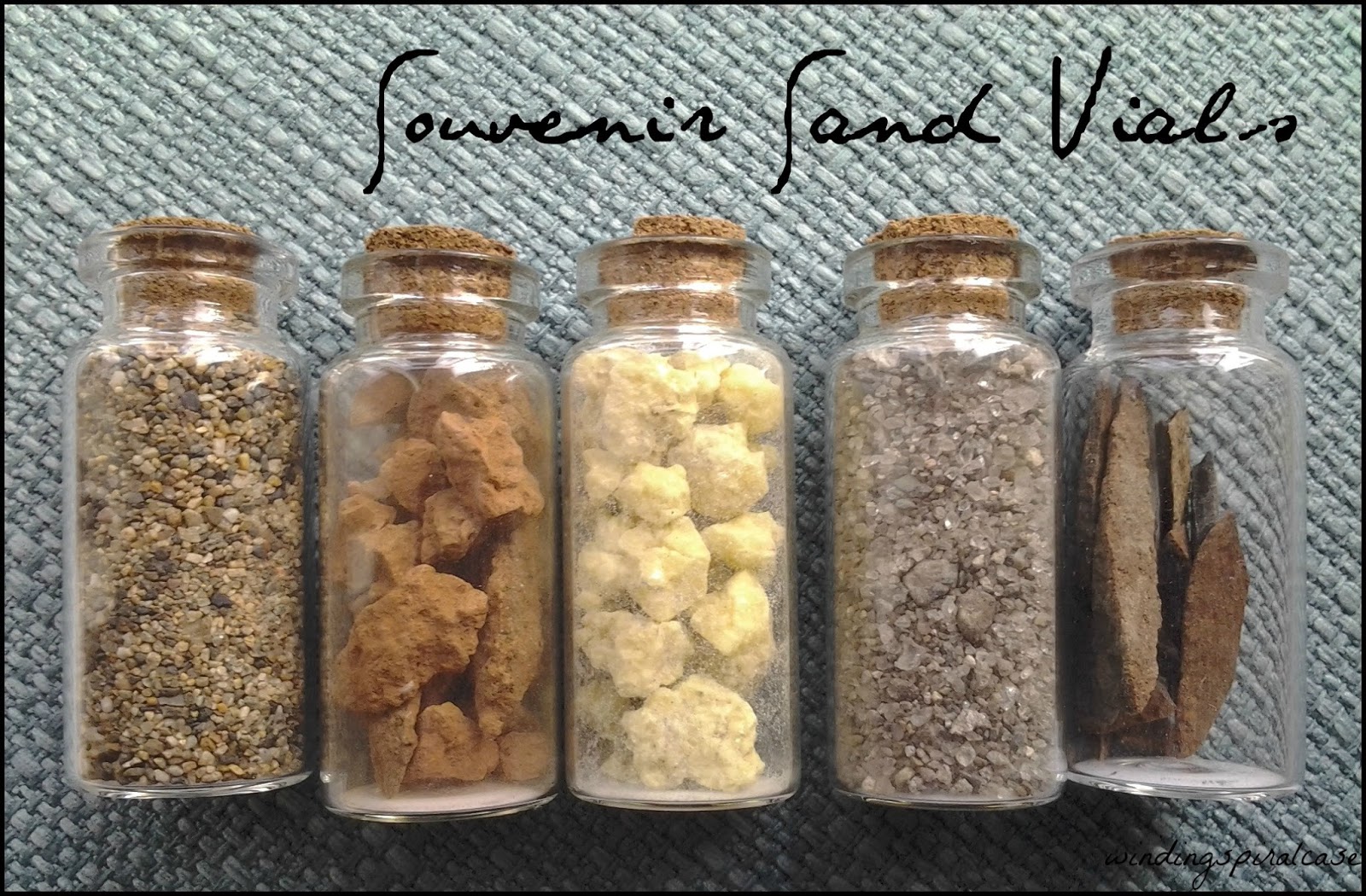 Winding Spiral Case: Bottling Memories: Souvenir Sand Vials
