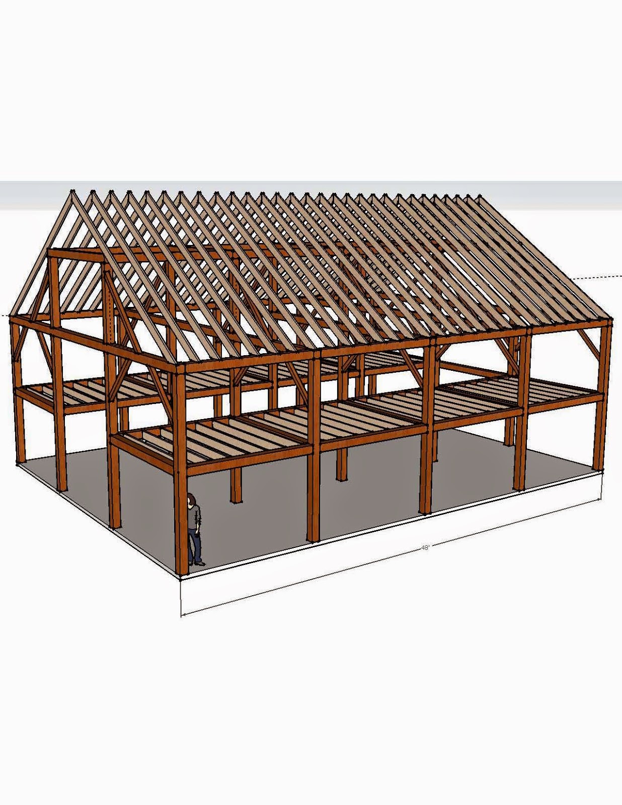 BTH Design: Using Sketchup to draw 3D timber frames.