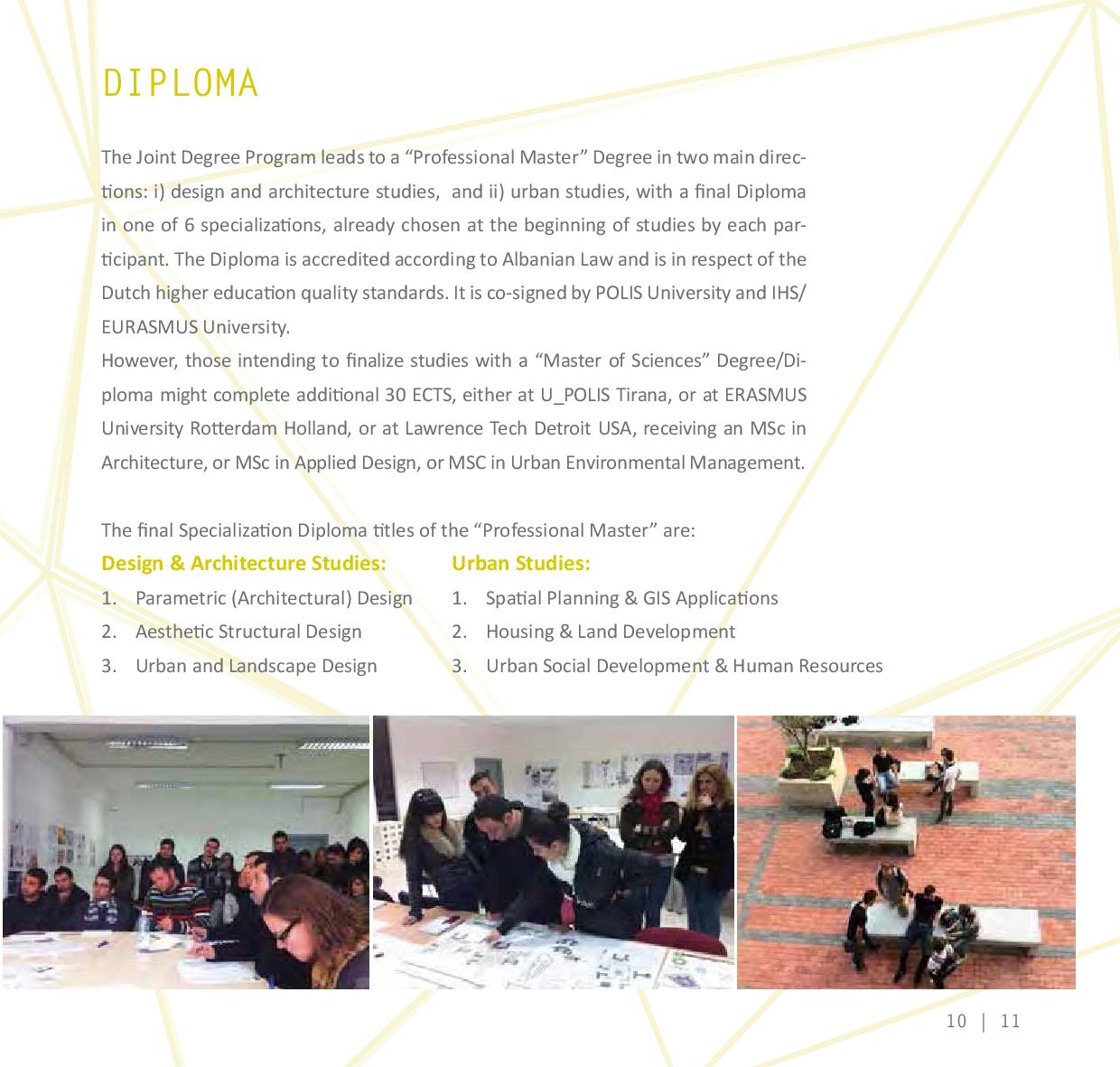 MASTER U_POLIS & IHS / U_ERASMUS: Master Course Brochure