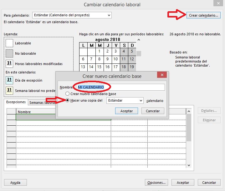 MUNDO PROJECT: CREAR UN CALENDARIO EN MICROSOFT PROJECT