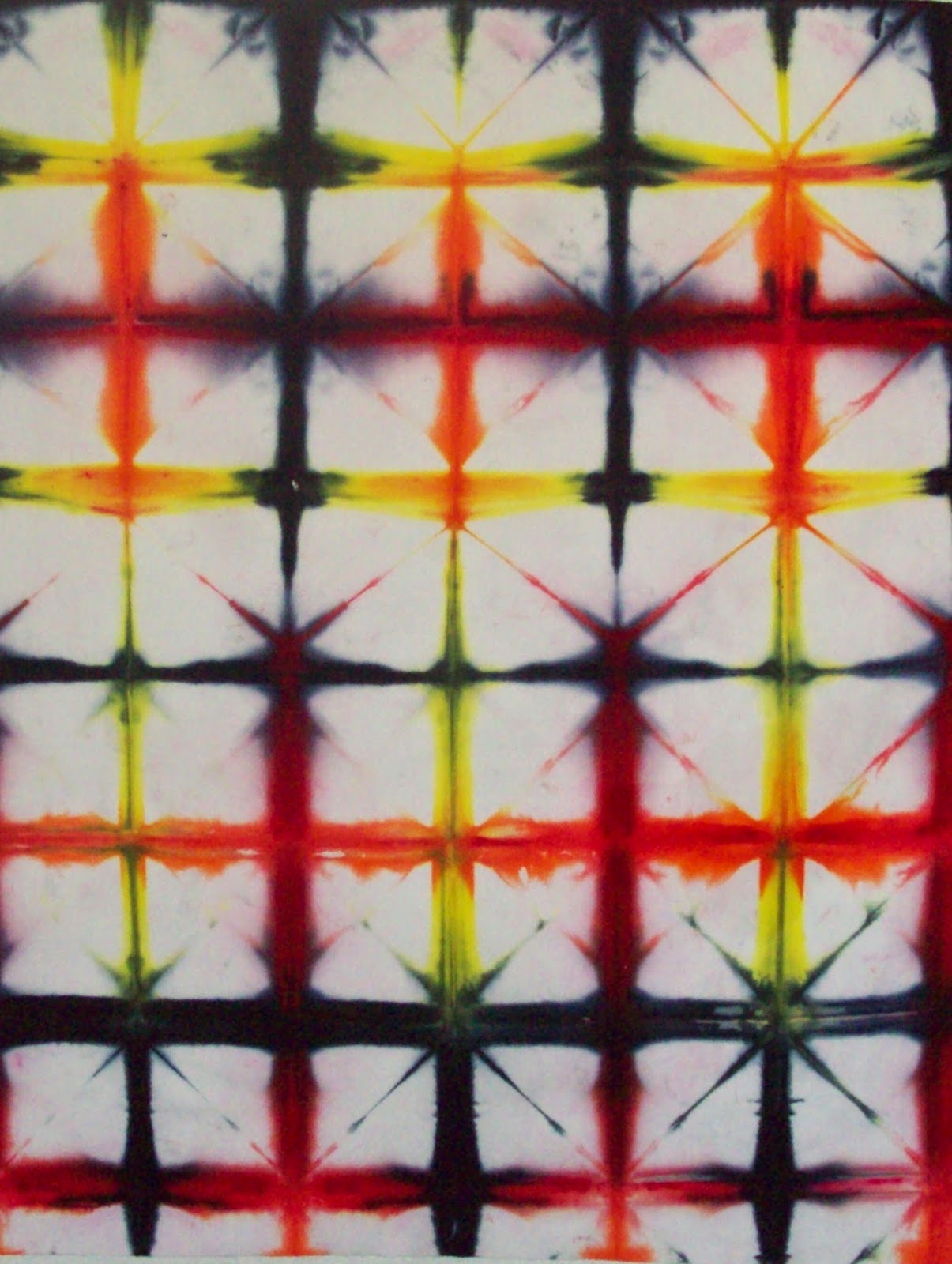 Jeanne Aird's Art Fabric and Quilts: Itajime Shibori Over-dyed and ...