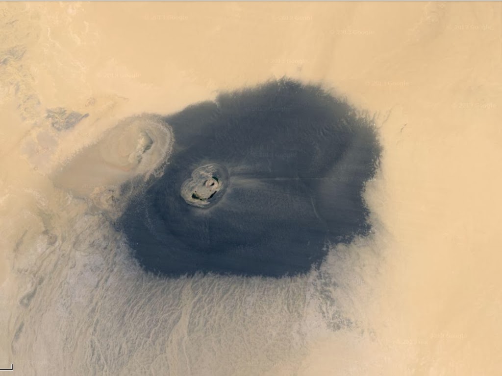 Know the world: Waw an Nemus - Volcanic crater at Sahara desert - Libya.