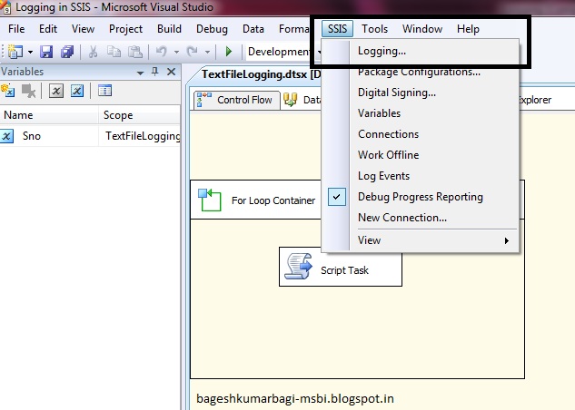 Microsoft Business Intelligence: Logging in SSIS
