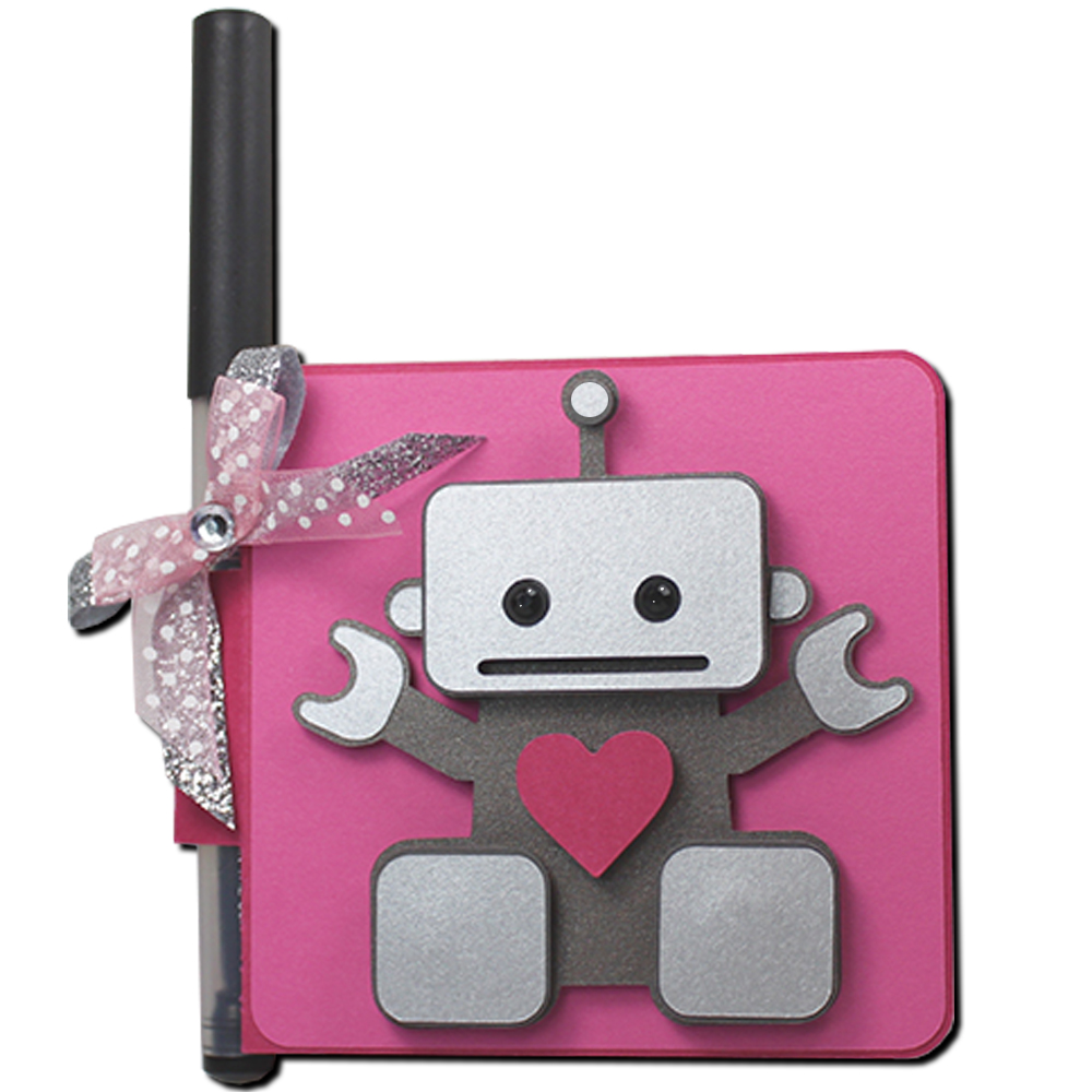 JMRush Designs: Robot Double Sticky Note Holder
