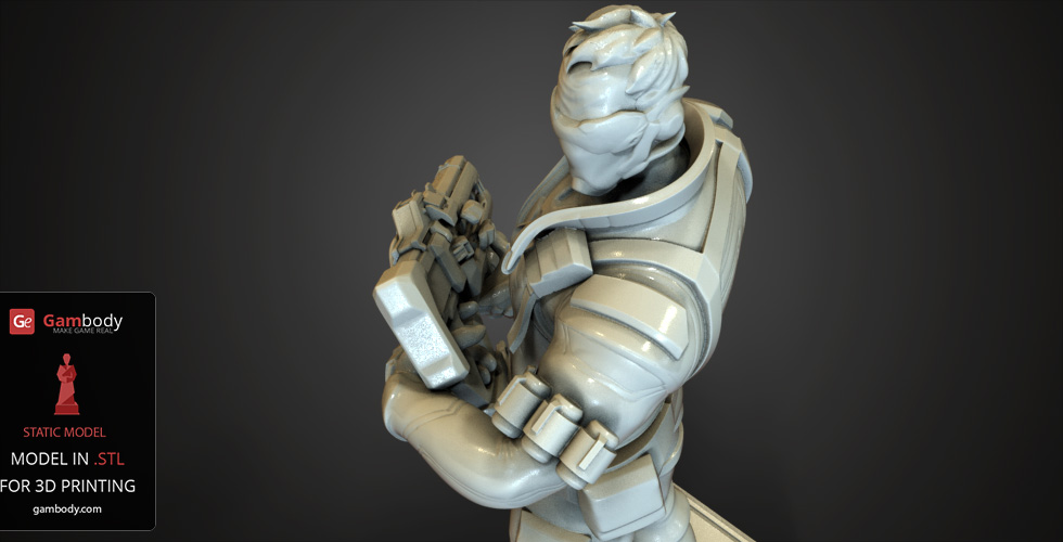 Overwatch - Soldier: 76 3D Model STL Files | Static Figure | 3D ...