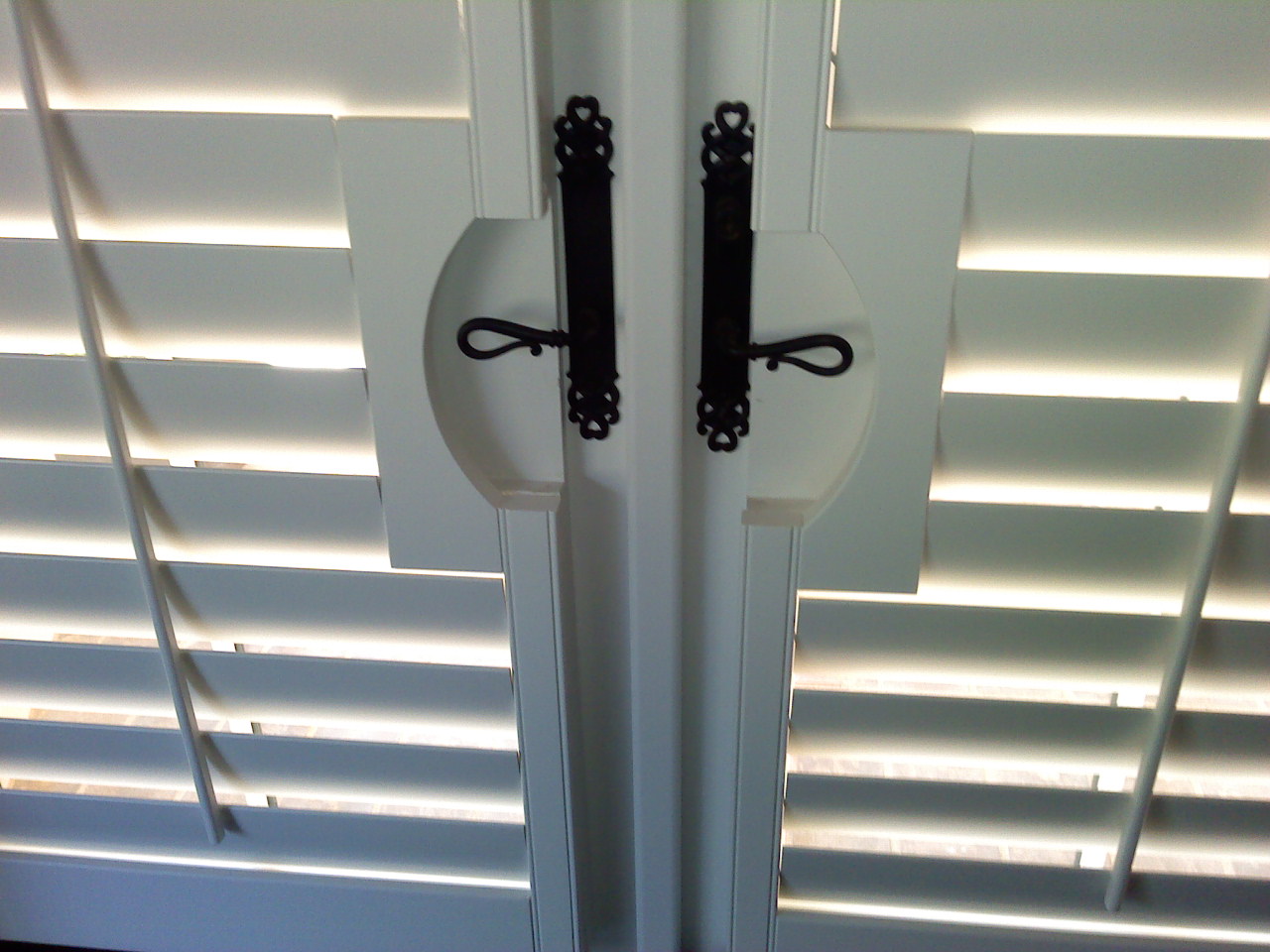 Real Wood Shutterz: French Door Application: Cut Out