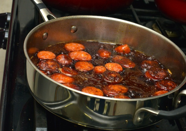 Fried Chorizo with Wine Caramel - Always Order Dessert
