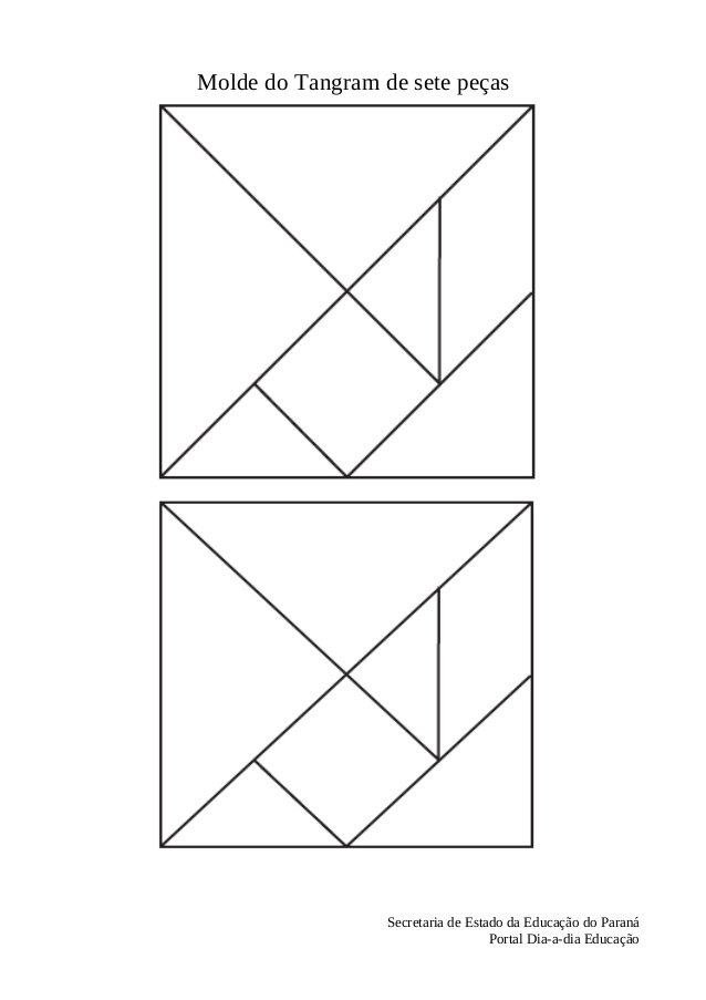 moldes e modelos do Tangram ~ Atividades para Jardim
