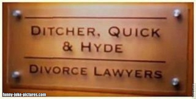 Divorce Lawyer: Funny Divorce Lawyer Sign