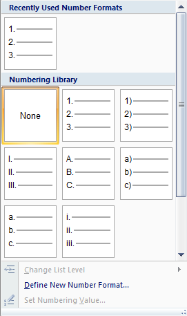 Cara Membuat Numbering Di Ms Word 2007