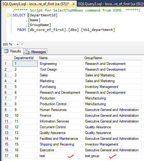 ASP.NET Core: Entity Framework Query through Database - Asma's Blog