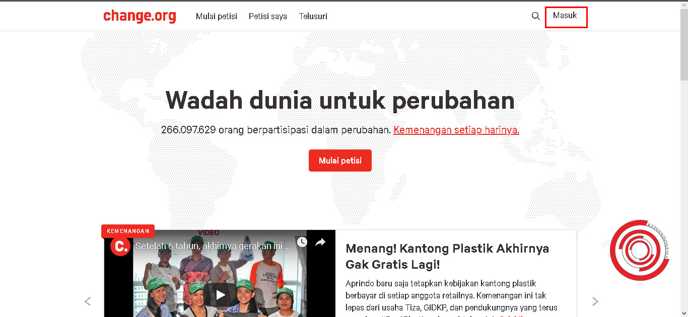 Cara Daftar Change.org Agar Bisa Menandatangani Petisi - KEPOINDONESIA