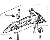 Kirie Auto: Original Trailing Arm Bush for Civic EG,EJ,EK, CRV RD1-RD3