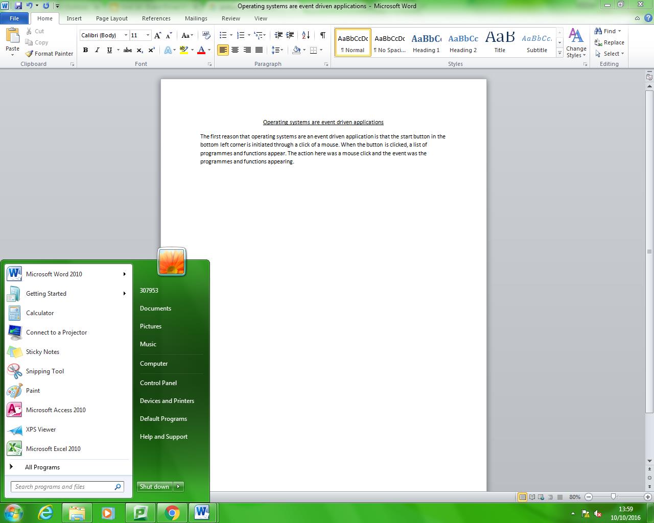 Unit 14 - Event driven programming