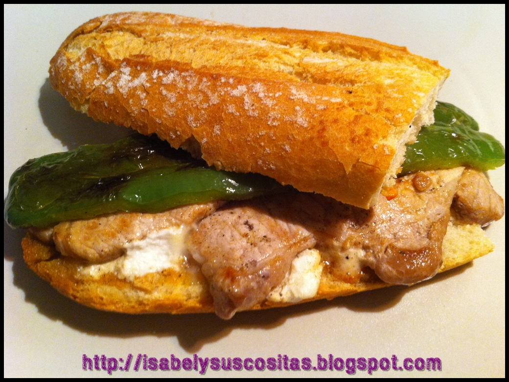 Isabel y sus cositas: Pepito de lomo con pimiento y queso de cabra