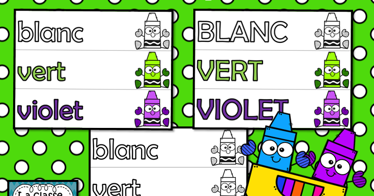 la classe de caro.: Mots-étiquettes - LES COULEURS - Affichage