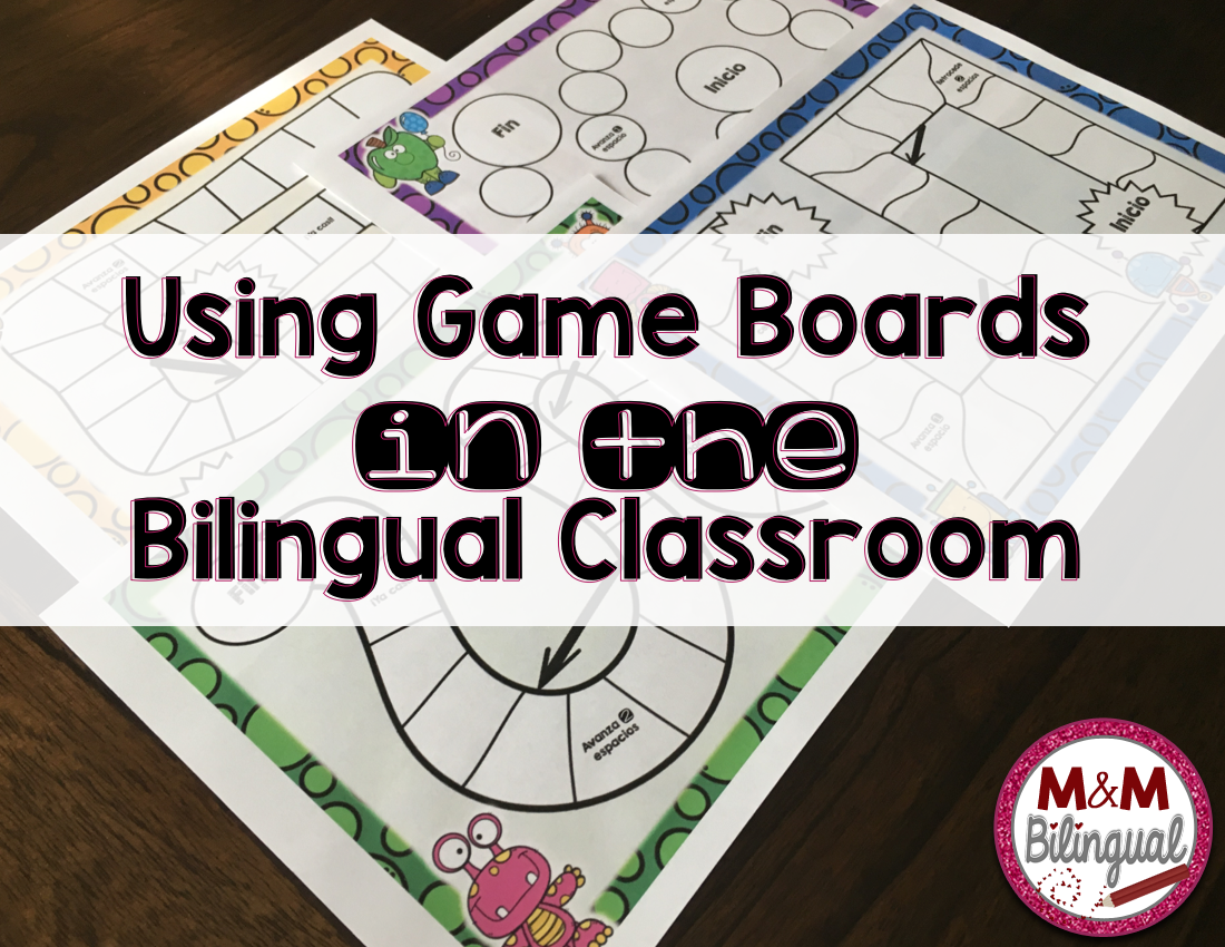 M&M Bilingual: Game Boards in SPANISH